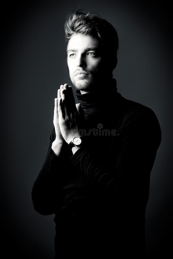 Prayer man stock photo. Image of mature, peace, fashionable - 36587058
