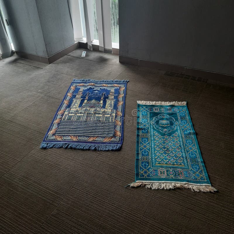 Prayer Mat on the Carpet Floor Stock Image - Image of pray, prayer ...
