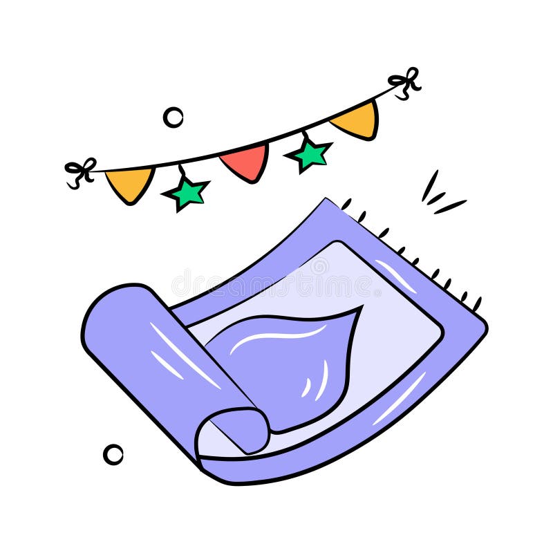 Prayer Mat Vector Design in Trendy Doodle Style, Download for Premium ...