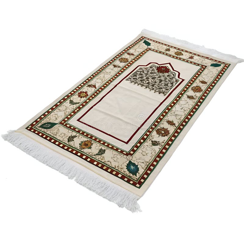 Prayer Mat on White Background Stock Illustration - Illustration of ...