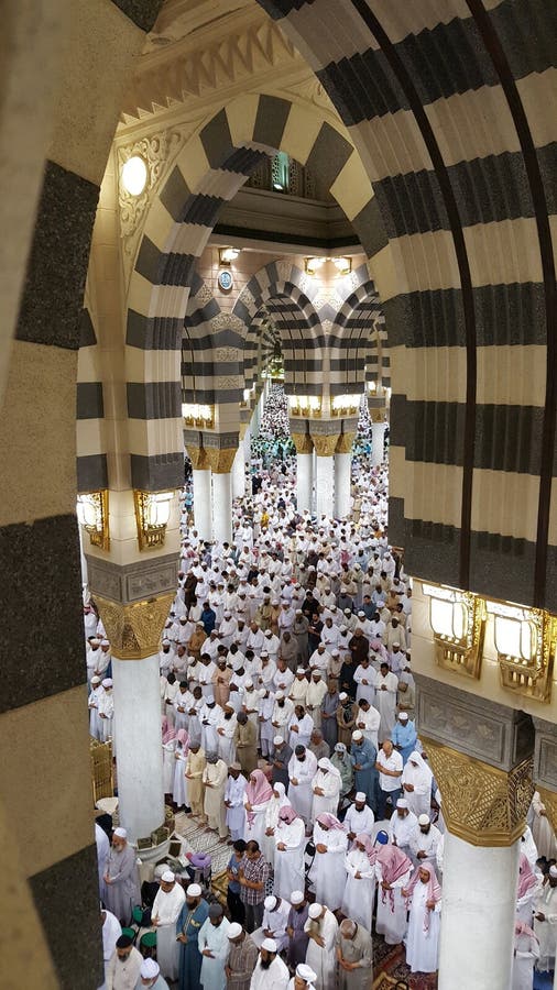 Nabvi mosque Madeena, editorial stock image. Image of nabvi - 221775759