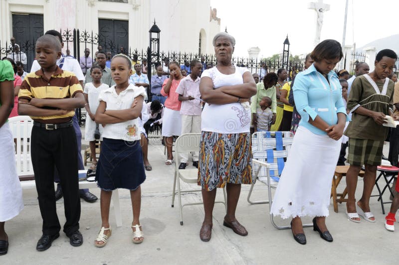 Prayer outside a church. editorial photo. Image of concrete - 17509976