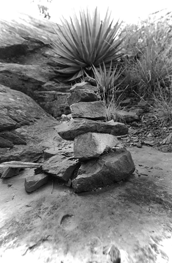 Cairn or Prayer Rocks in Bell Rock Vortex in Sedona Stock Image - Image ...