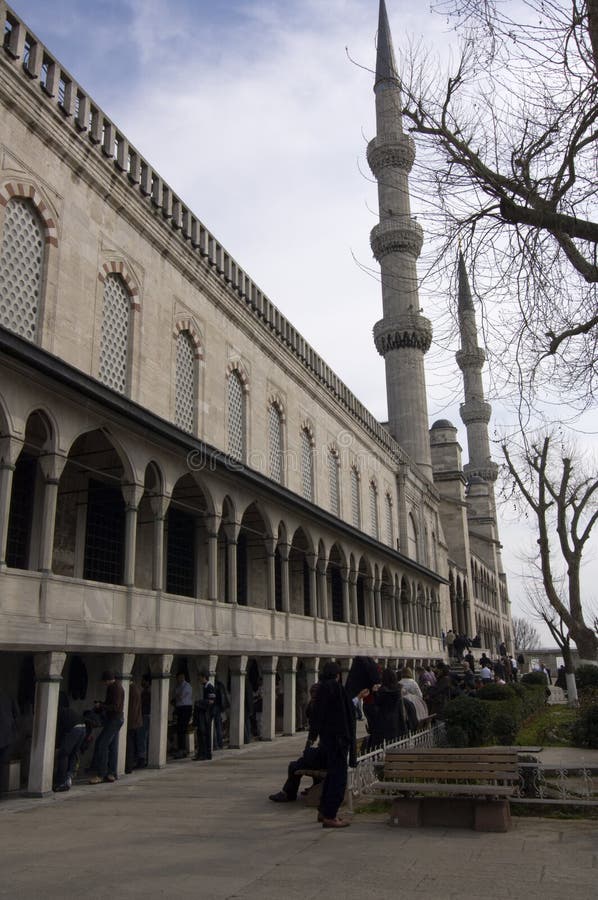 Prayer time at Blue Mosque stock photo. Image of attraction - 2518516