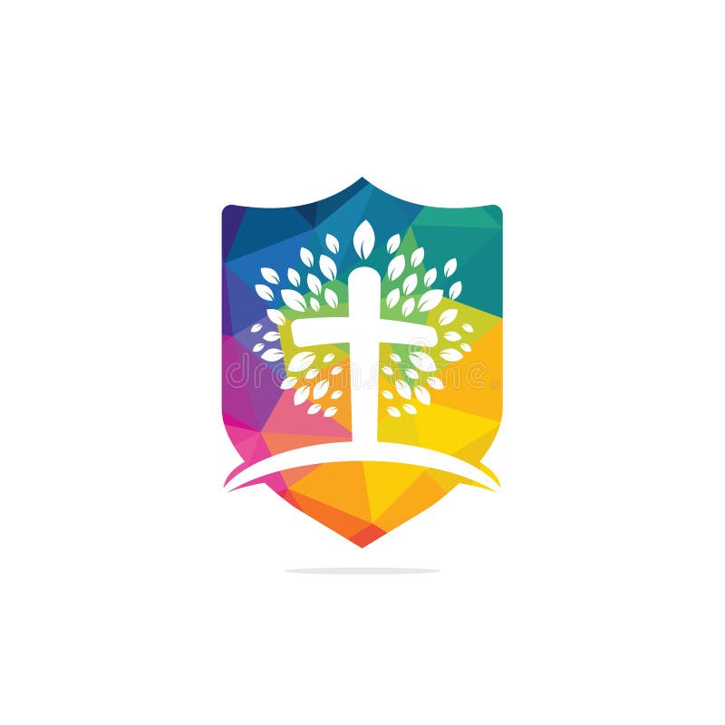 Tree Religious Cross Symbol Icon Vector Design. Stock Vector ...