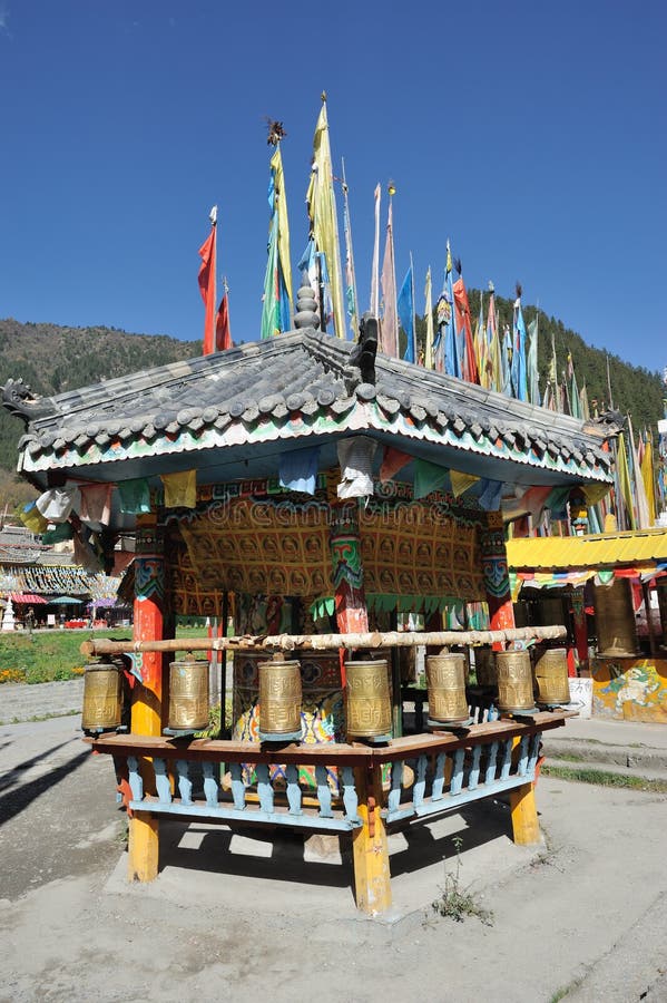 Prayer wheels stock image. Image of buddhism, build, color - 28100345