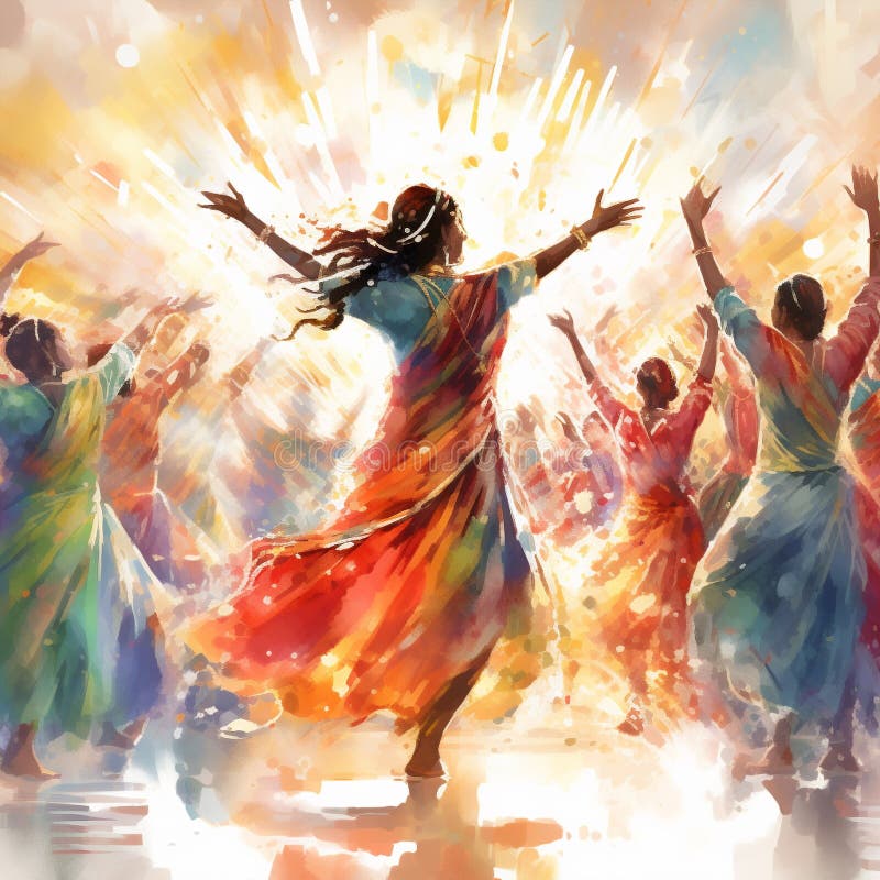 Prayers in Motion: Dance of Devotion Stock Image - Image of hindu ...