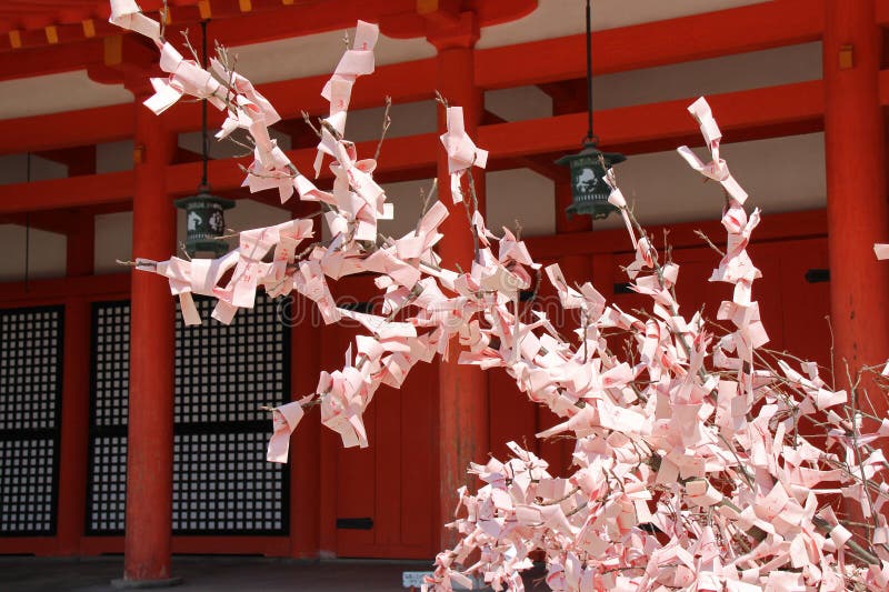 Prayers on Paper - Heain Shrine - Kyoto - Japan Stock Photo - Image of ...
