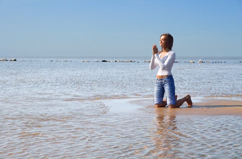 724 Girl Praying Beach Stock Photos - Free & Royalty-Free Stock Photos ...