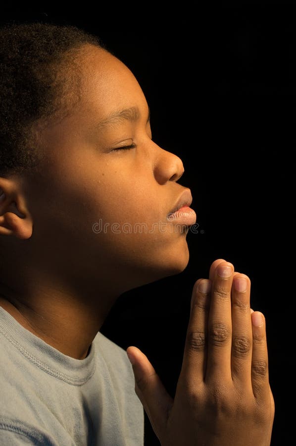 Praying African American Teen Stock Photo - Image of bible, religious ...