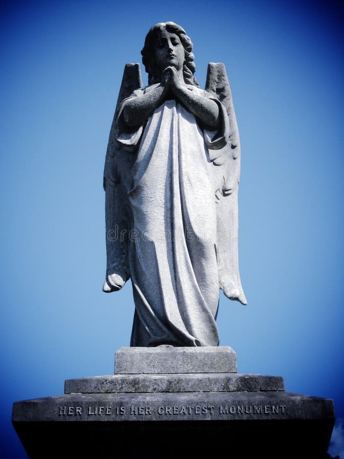 Angel in graveyard stock image. Image of monument, history - 32025689