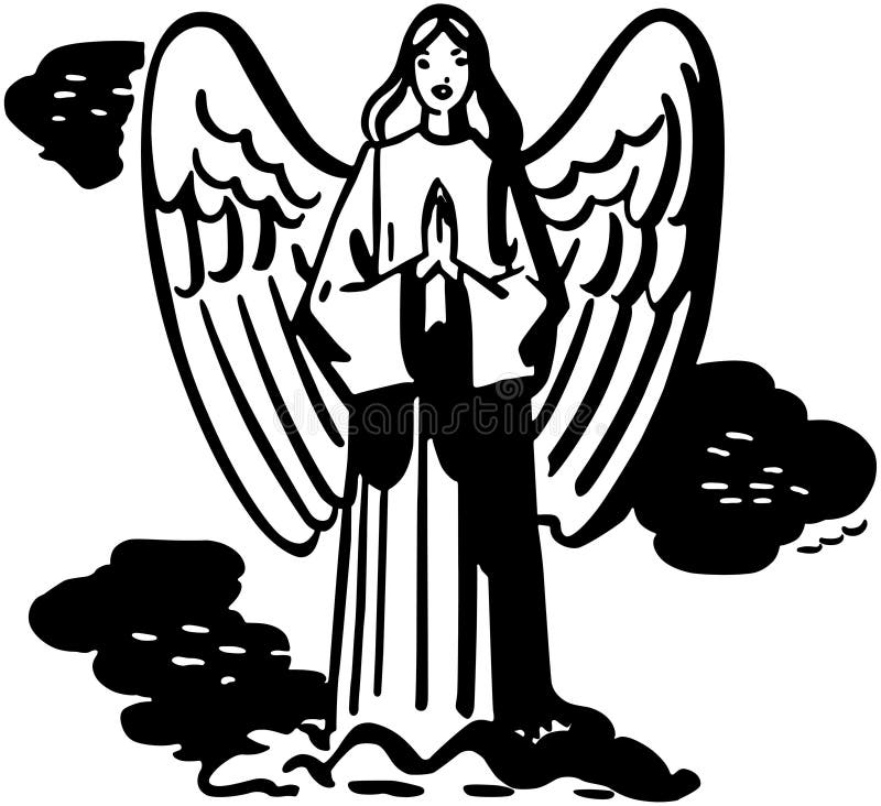 Praying Angel stock vector. Illustration of americana - 42095552