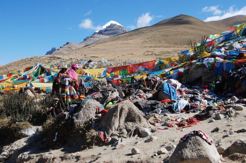 Praying around Kailash editorial photo. Image of snow - 27617661