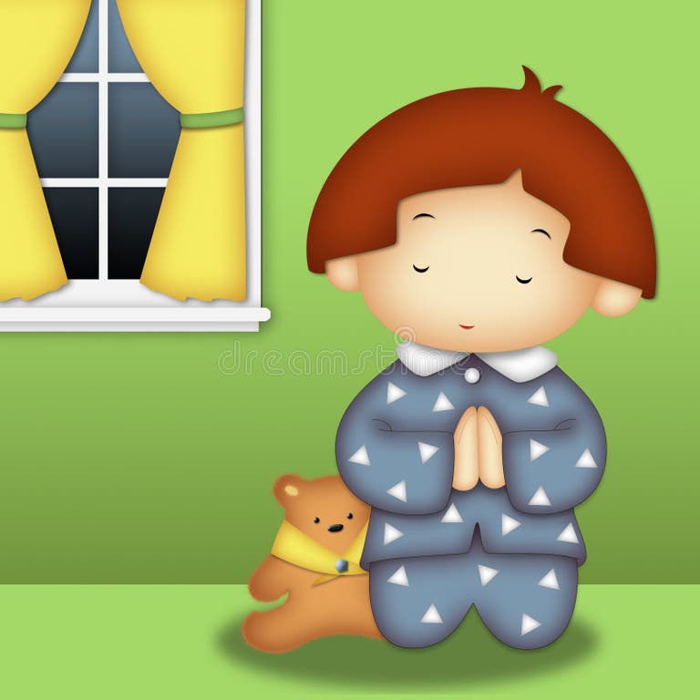 Boy Praying Cartoon Stock Illustrations – 1,725 Boy Praying Cartoon ...