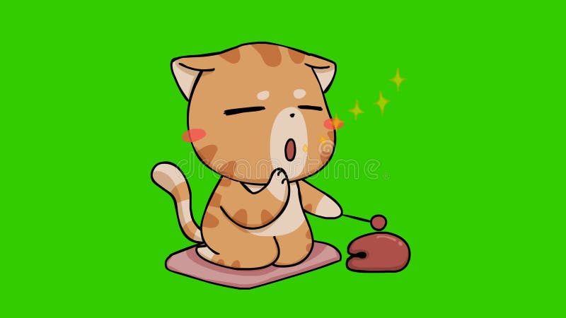 Praying Cat Animation - Green Screen Stock Video - Video of thoughtful ...