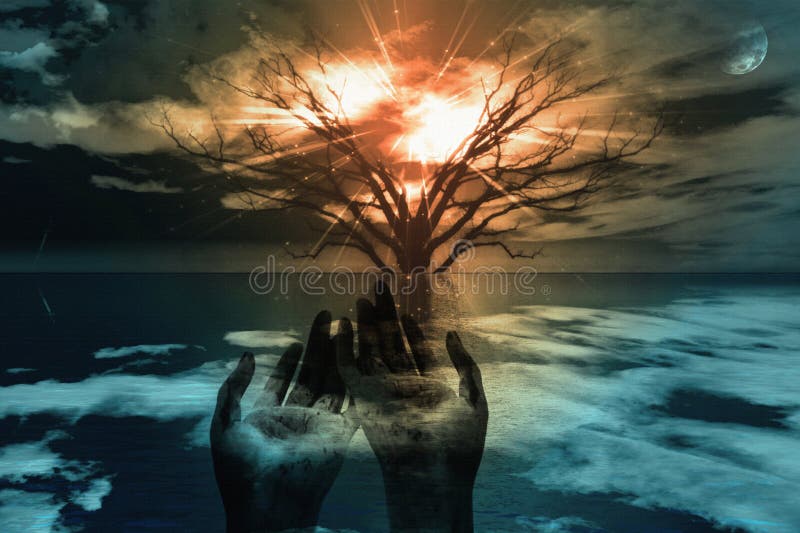 Eternal Gestures Nature stock illustration. Illustration of clouds ...