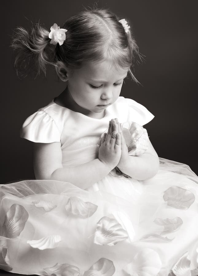 Little girl praying stock image. Image of pray, faithful - 1100645