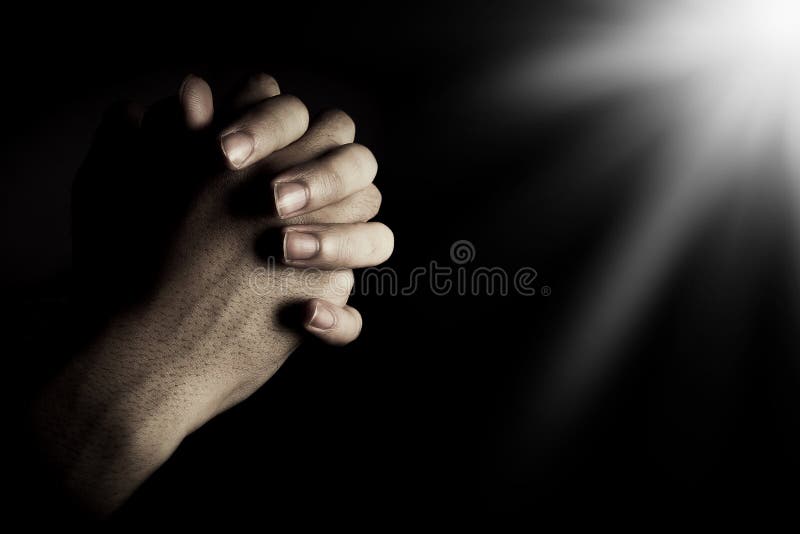 Praying hand stock image. Image of glow, light, father - 57336023
