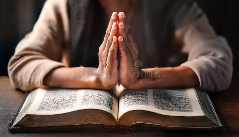 Bible With Praying Hands Five Keys For Making Prayer A Habit Open