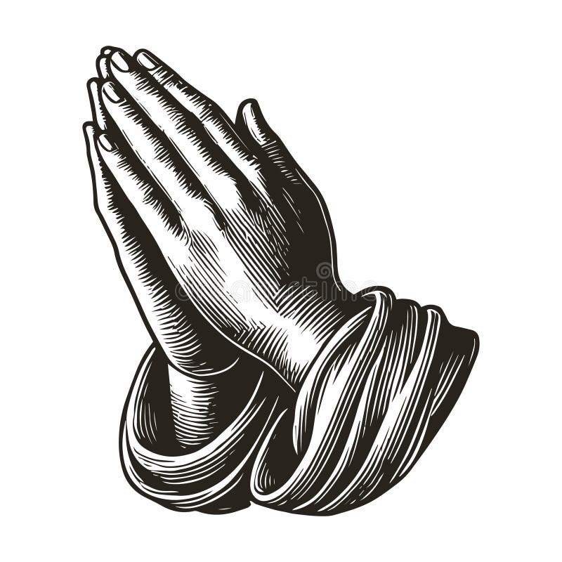 Praying Hands Design Illustration. Belief and Hope Stock Vector ...