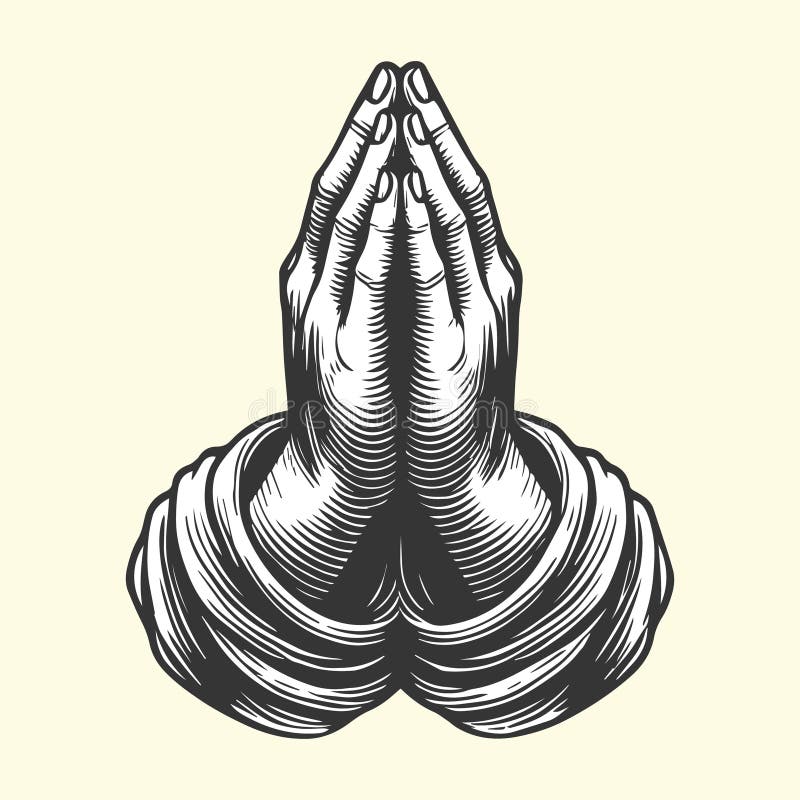 Praying Hands Design Illustration. Belief and Hope Stock Vector ...