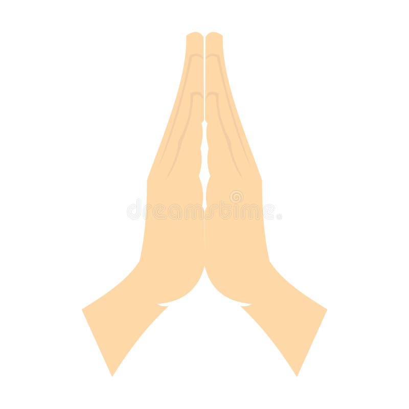 Praying Hands Black Simple Icon Stock Vector - Illustration of hand ...