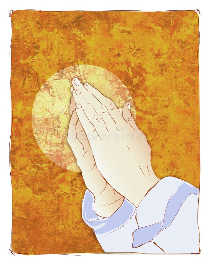 Praying hands illustration stock illustration. Illustration of language ...