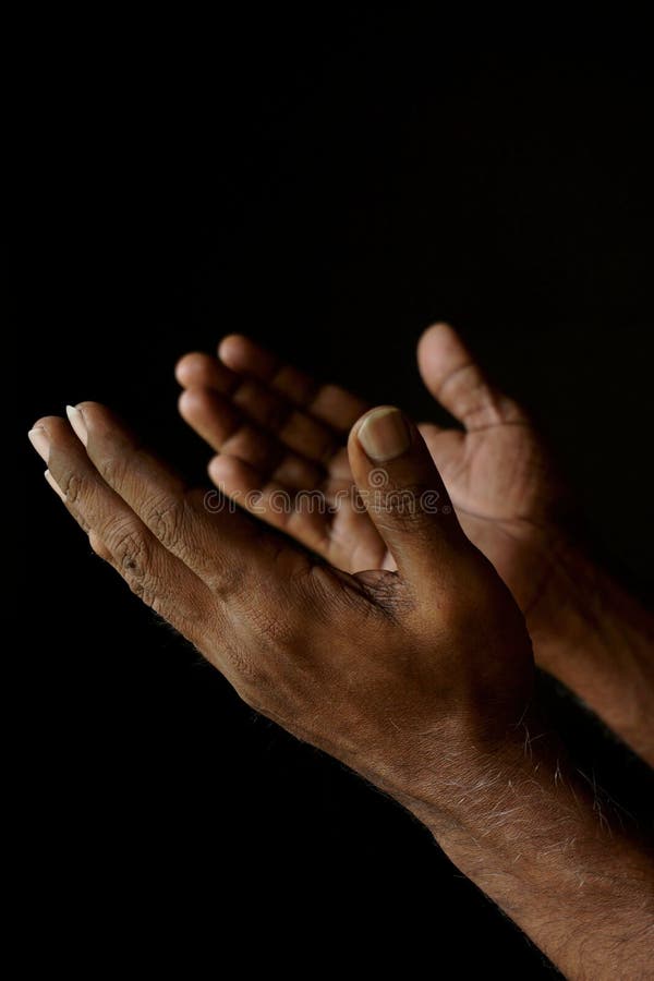 Praying Hands of Indian Catholic Man Stock Photo - Image of devout ...