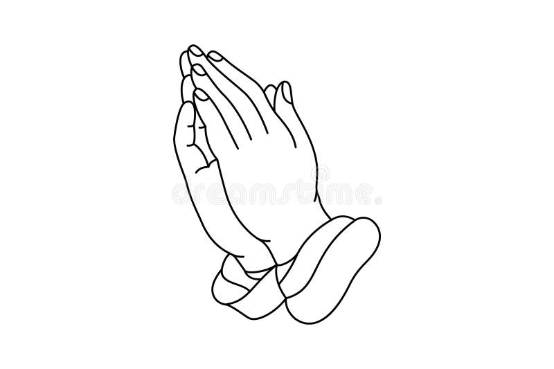 Pray Hands One Line Icon Stock Illustrations – 38 Pray Hands One Line ...