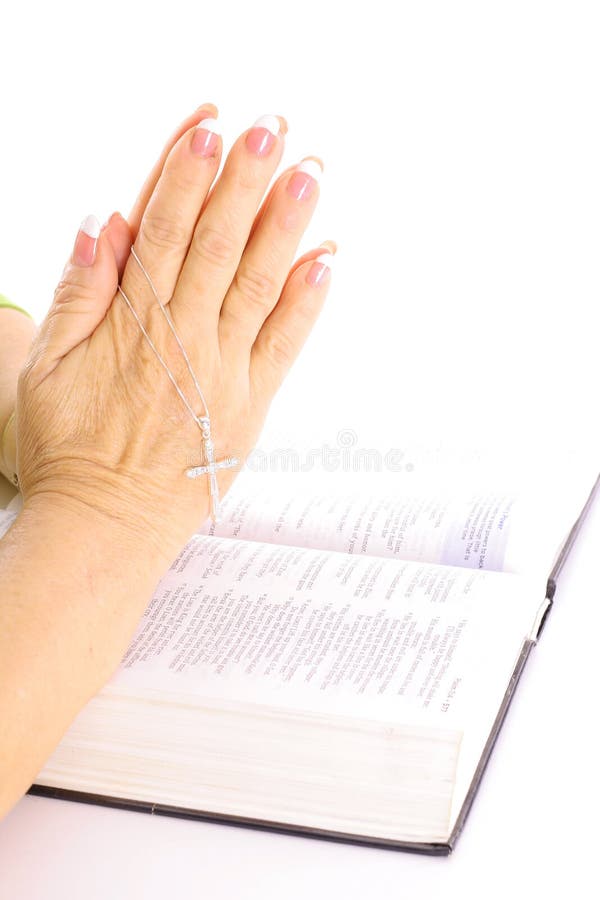 Young Boy Praying Over the Bible Stock Photo - Image of holy, devotion ...