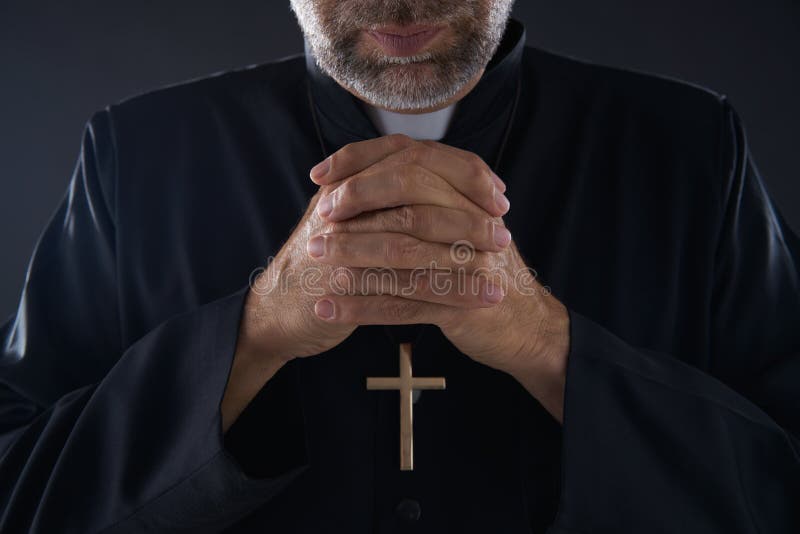 Hands of the Priest Raise the Blood of Christ Stock Image - Image of ...
