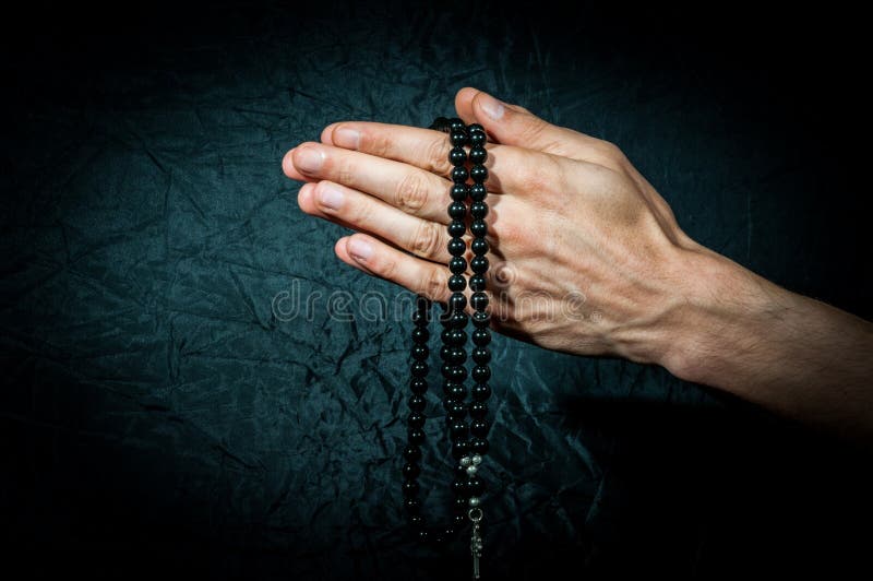 Praying hands with rosary stock photo. Image of isolated - 80779106