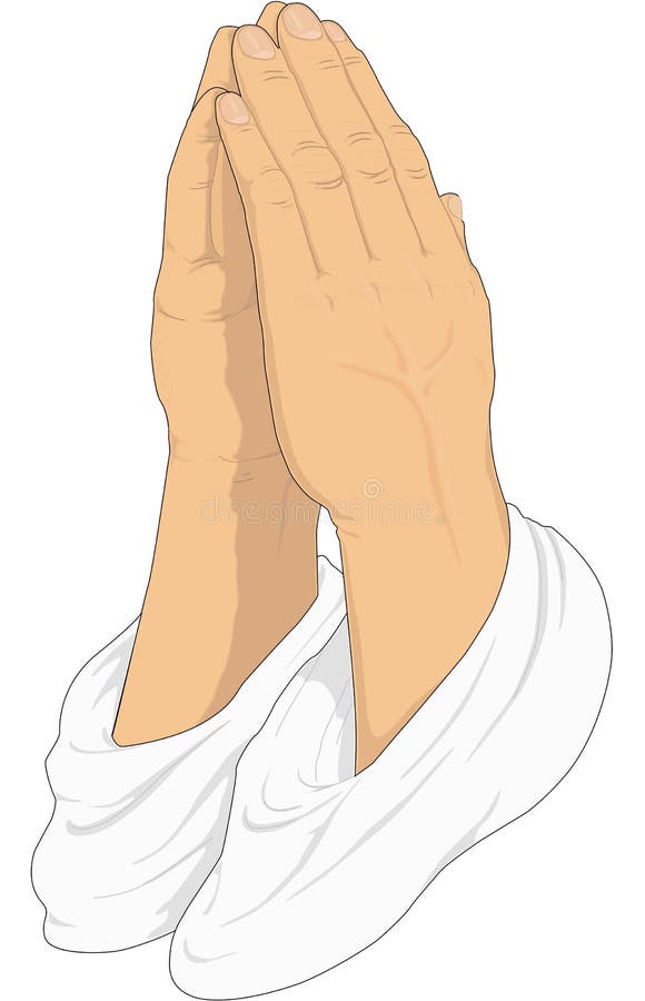 Praying Hands Vector Illustration Stock Vector - Illustration of ...