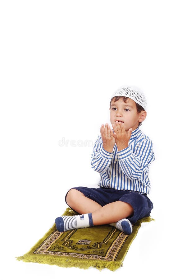 Little Muslim Kid is Praying Stock Photo - Image of belief, little ...