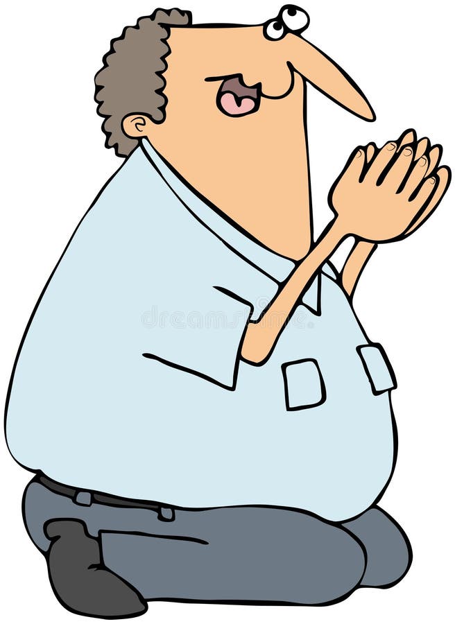 Praying Man stock illustration. Illustration of help - 15722388