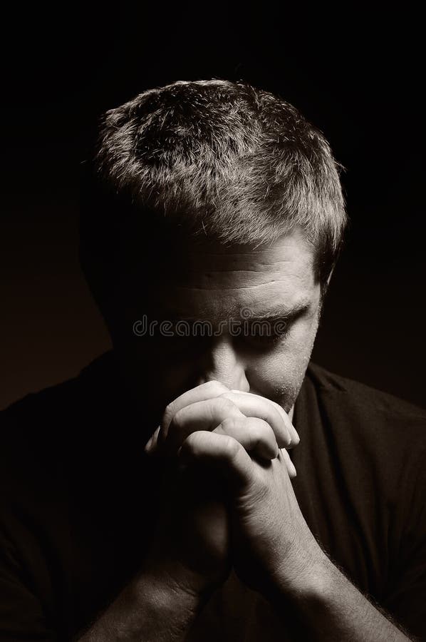 Praying man. stock image. Image of adult, people, hope - 26470417