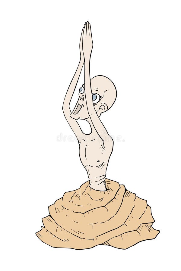 Praying man illustration stock vector. Illustration of vector - 290277152