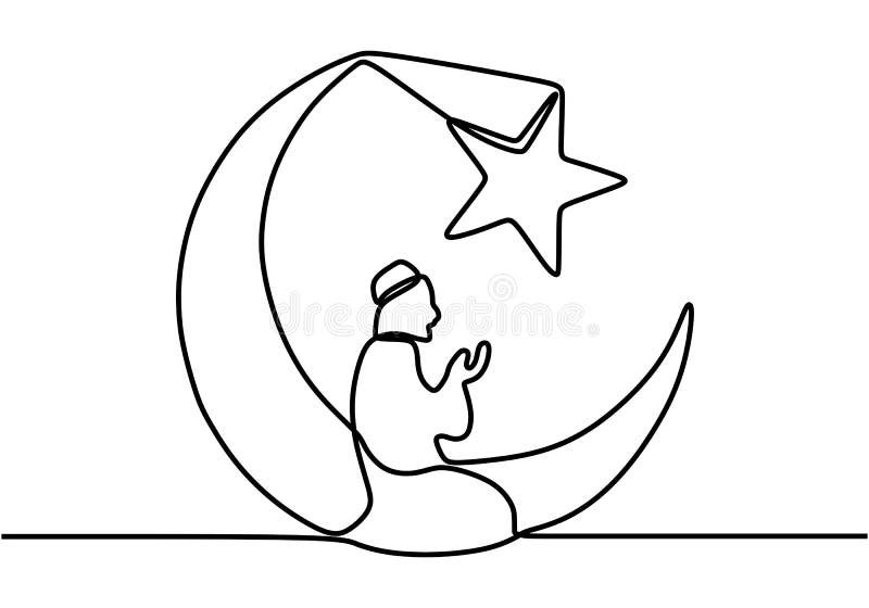 Continuous Moon Line Drawing Symbol Stock Illustrations – 184 ...