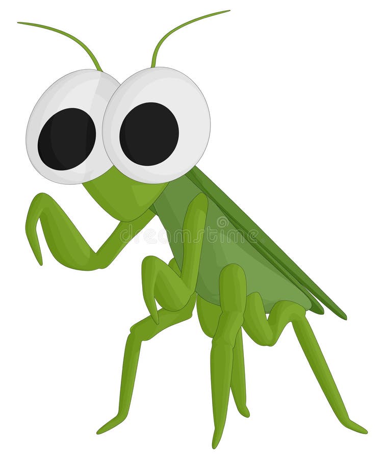 Praying Mantis Character stock vector. Illustration of cartoon - 9102817