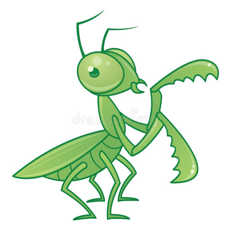 Praying Mantis Character stock vector. Illustration of cartoon - 9102817