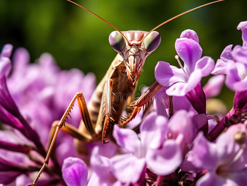Ai Generated Illustration Wildlife Concept of Praying Mantis Stock ...