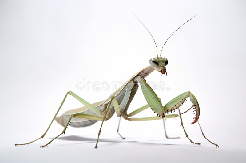 Praying Mantis, Praying Mantis on White Background, Generative AI Stock ...
