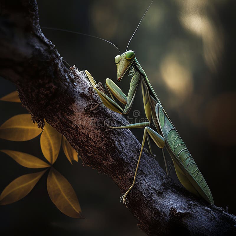 The Praying Mantis that Was in the Tree Stock Photo - Image of animal ...