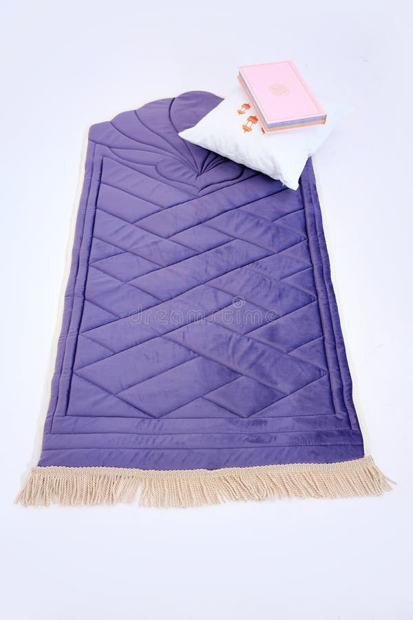 Praying Mat Top View White Background. Islamic Shop Items Stock Photo ...