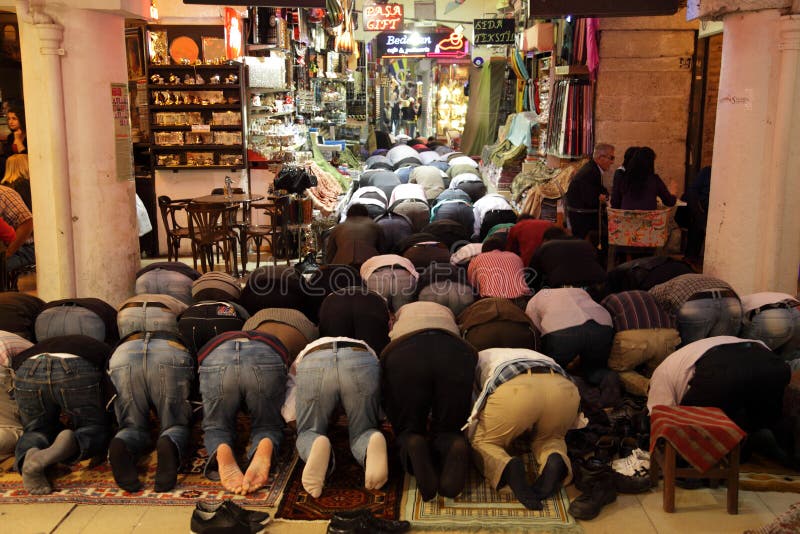 Praying muslims in Turkey editorial stock image. Image of religion ...