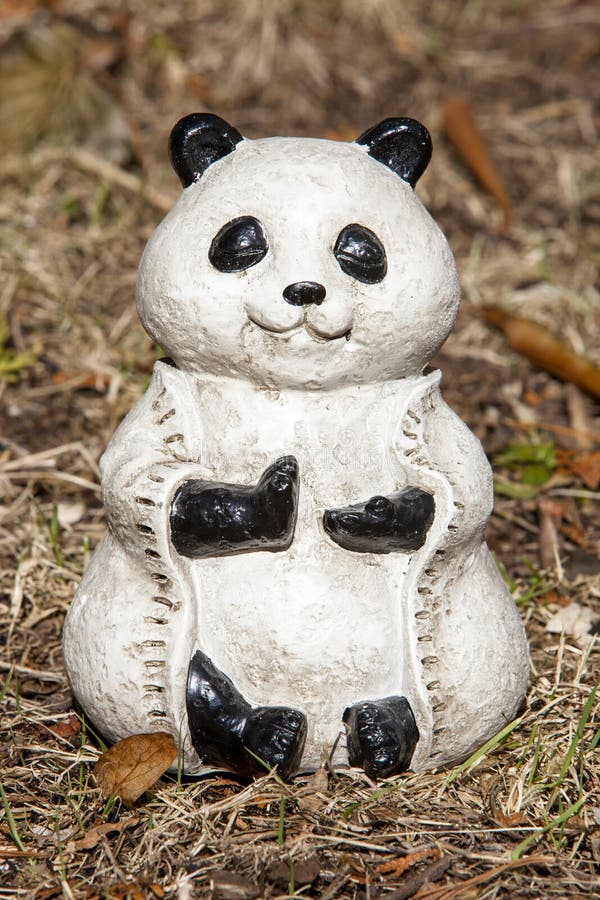 Praying Panda stock photo. Image of buddha, decor, lawn - 68324636
