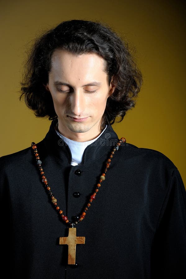Catholic Priest with Handcuffs. Abuse. Stock Photo - Image of bondage ...