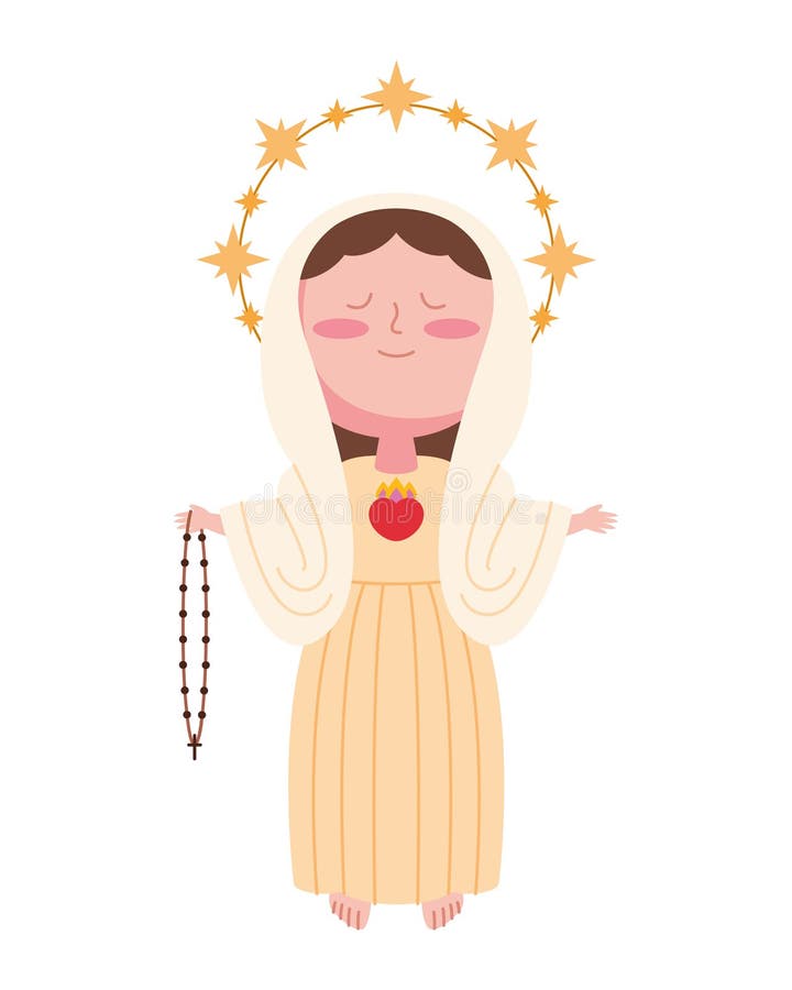 Praying virgin icon stock illustration. Illustration of divine - 358624566
