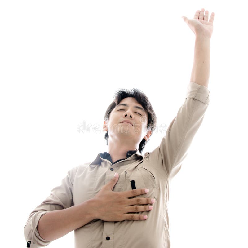 Hand lift up to worship. stock photo. Image of hand, happy - 32319592