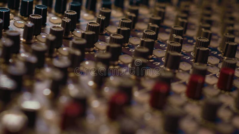 Pre Amp Knobs and Switchers on Mixing Console Panel Board Stock Image ...